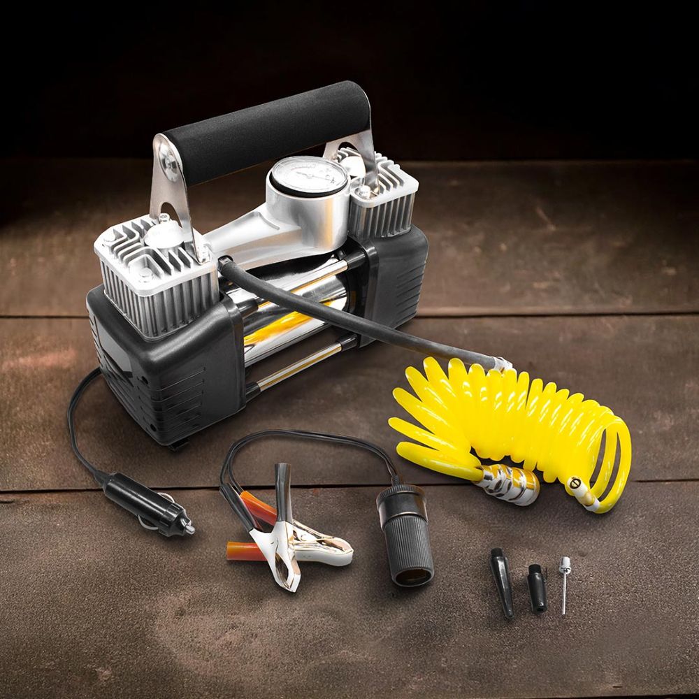 Compresor De Aire 12v 2 Cilindros 150 Psi Para Auto o Moto - Starmart
